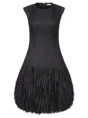FFORME Talia Wool-blend Mini Dress - Black
