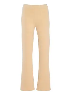 ASHLYN Gaia Merino Wool Flared Pants - Ivory
