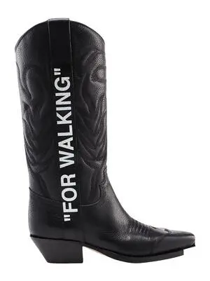 Off-White Cowboy Boot "for Walking - Black