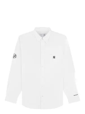 Aimé Leon Dore X New York Yankees Leon Overshirt - White