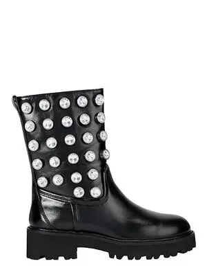 Kurt Geiger Octavia Studded Leather Ankle Boots - Blk/other