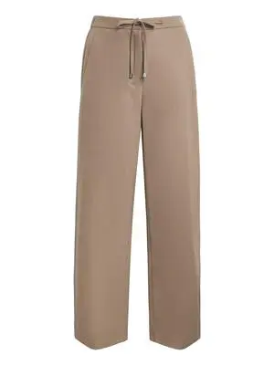 Max Mara Stretch Wool Drawstring Trousers - Beige