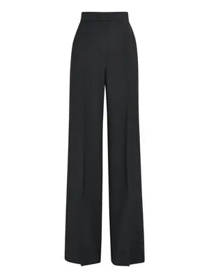 Max Mara Wool Straight-leg Trousers - Black