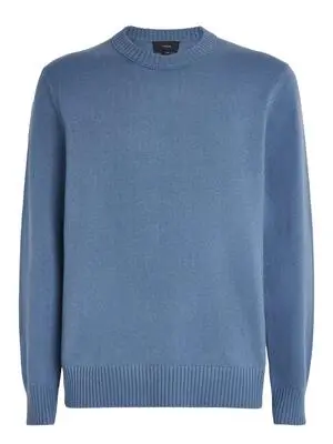 Vince Wool-cashmere Crew Neck Sweater - Blue