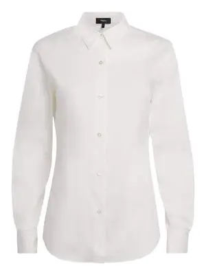 Theory Cotton-blend Tenia Shirt - White