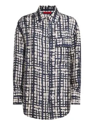 Max & Co. Silk Twill Printed Shirt - White