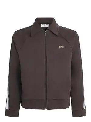 Lacoste Cotton-Blend Track Jacket Brown