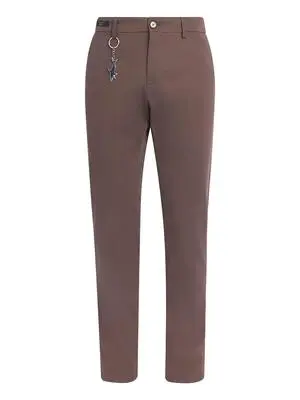 Paul & Shark Twill Straight Trousers - Brown