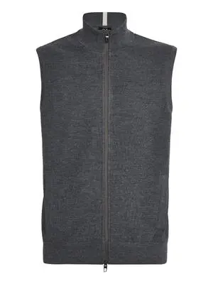 Rlx Ralph Lauren Coolmax Zip-up Sweater Vest - Grey