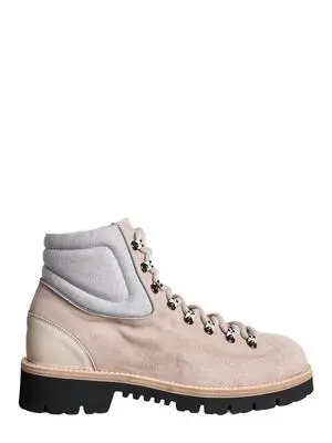 Eleventy Suede Lace-up Boots - Beige