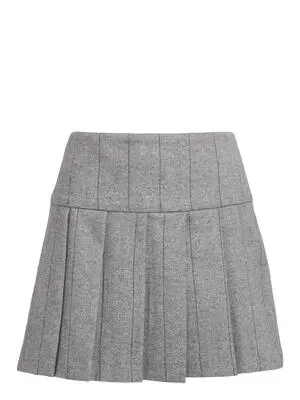 Max & Co. Wool-blend Pleated Mini Skirt - Grey