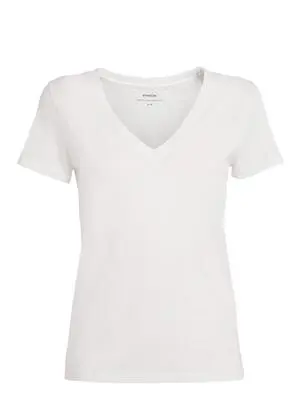 Vince Pima Cotton V-neck T-shirt - White
