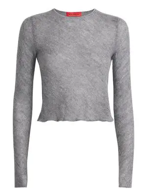 Max & Co. Long-sleeve Crop Top - Grey