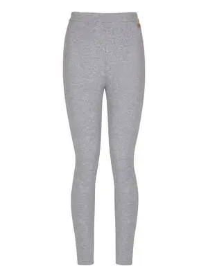 Balmain Wool-blend Knitted Leggings - Grey