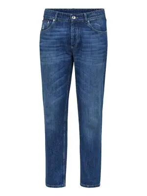Brunello Cucinelli Leisure Ripped Straight-fit Jeans - Blue