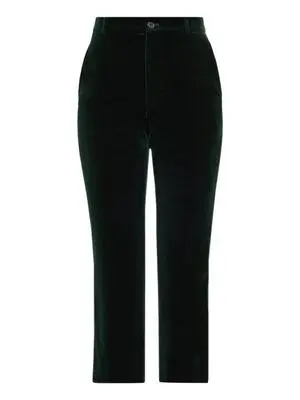 Saint Laurent Velvet Flare Trousers - Emeraude
