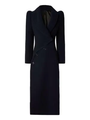 Alaïa Wool Coat Navy