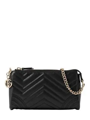 Gucci Gg Marmont Mini Matelassé Leather Shoulder Bag - Black