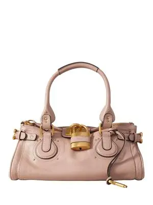 Chloé Paddington Embellished Leather Tote Beige