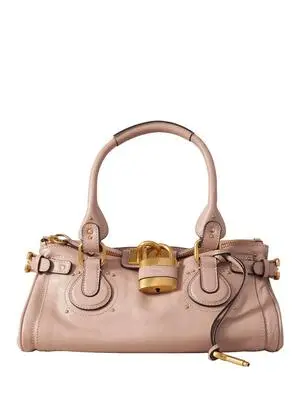Chloé Paddington Embellished Leather Tote Neutrals