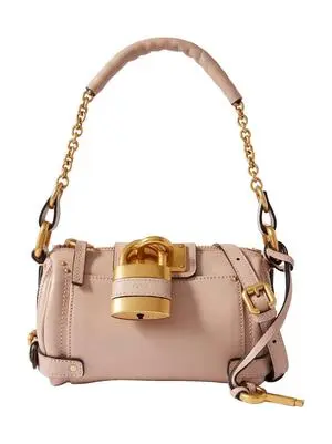 Chloé Paddington Textured-Leather Shoulder Bag Neutrals