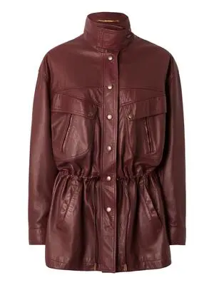 Chloé Leather Jacket - Burgundy