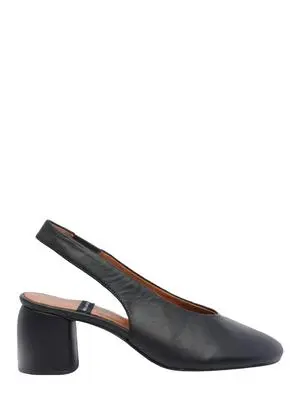 ANGEL ALARCON 70mm Calf Leather Slingback Pumps - Black