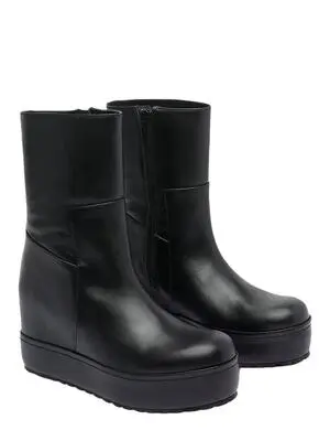 PALOMA BARCELO Platform Wedge Boots - Black