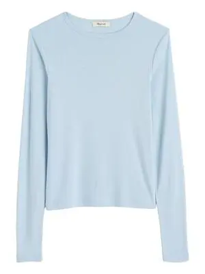 Madewell Crewneck Long-sleeve Tee - Light Pool