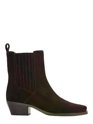 Madewell The Ingrid Suede Chelsea Boots - Dark Carob