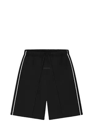Fear Of God Essentials Relaxed Fleece Piping Sweatshorts Jet Black/cloud White