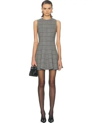 Brandon Maxwell Sophie Mini Dress - Prince Of Wales Plaid