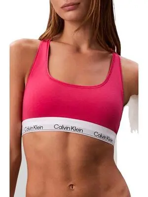 Calvin Klein Lightly Lined Racerback Bralette - Vibrant Pink
