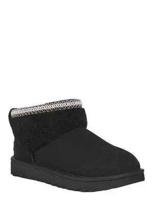 UGG Classic Ultra Mini Max Curly Shearling Boot - Black