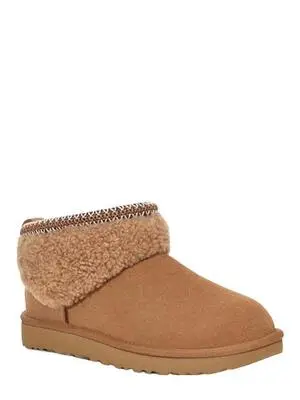 UGG Classic Ultra Mini Max Curly Shearling Boot - Chestnut