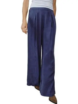 Bella Dahl Inverted Pleat Wide Leg Pants - Royal Navy
