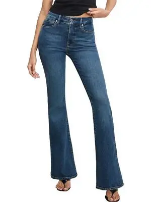 Good American Good Legs Flare Jeans - Blue