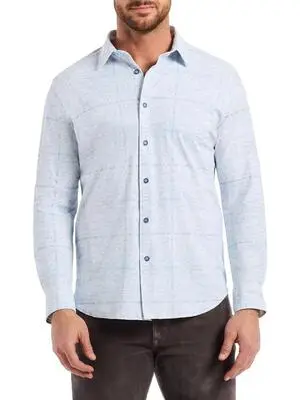 Robert Graham Irving Knit Button-up Shirt - Blue