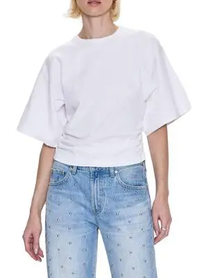 PISTOLA Veronica Drop Shoulder Cotton T-shirt - Le Blanc