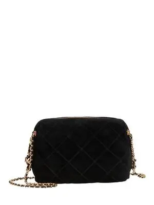 Tory Burch Fleming Soft Suede Crossbody Bag - Black