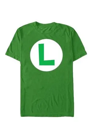 NINTENDO Luigi Circle Icon Graphic T-shirt - Kelly Green
