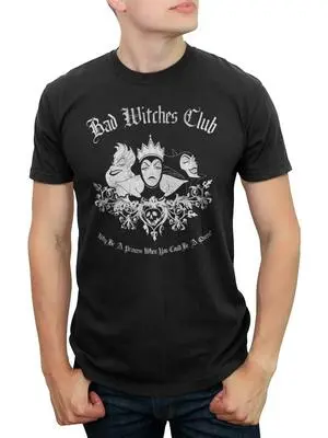 DISNEY PRINCESSES Bad Witches Club Graphic T-shirt - Black