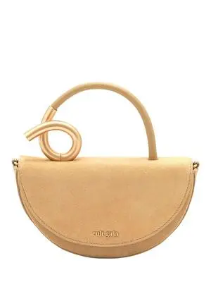 Cult Gaia Nano Azariah Suede Top Handle Bag - Sand