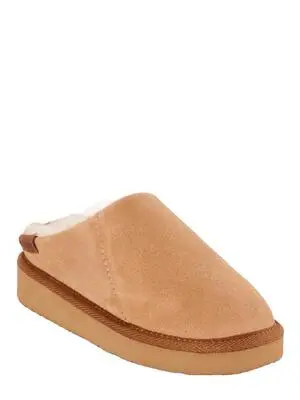 Minnetonka Coze Around Faux Fur Clog Slipper - Cinnamon