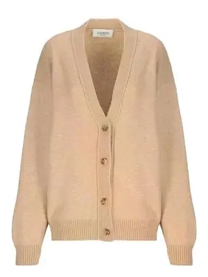 LANEUS V-neck Buttoned Cardigan - Brown