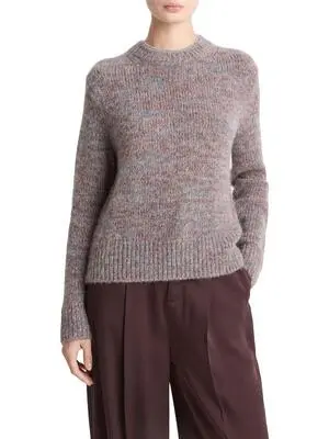 Vince Marled Crewneck Sweater - Cognac Combo
