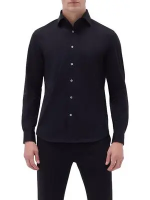 Bugatchi Devon Ooohcotton® Button-up Shirt - Black