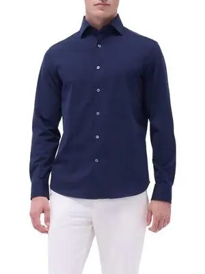 Bugatchi Devon Ooohcotton® Button-up Shirt - Navy
