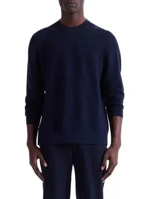 Bugatchi Basketweave Stitch Merino Wool Sweater - Navy