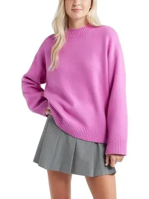 Bp. Cotton Blend Sweater - Pink Rosebud
